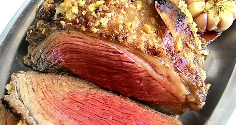 Picanha assada com alho (no forno) – COZINHANDO PARA 2 OU 1