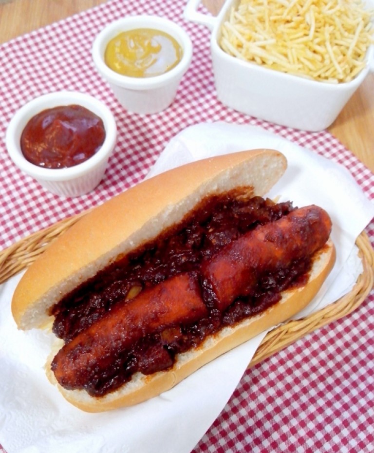 Hot dog mais saudável sem salsicha (vegano ou vegetariano, dependendo ...