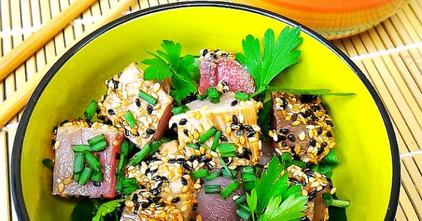 Atum marinado – COZINHANDO PARA 2 OU 1